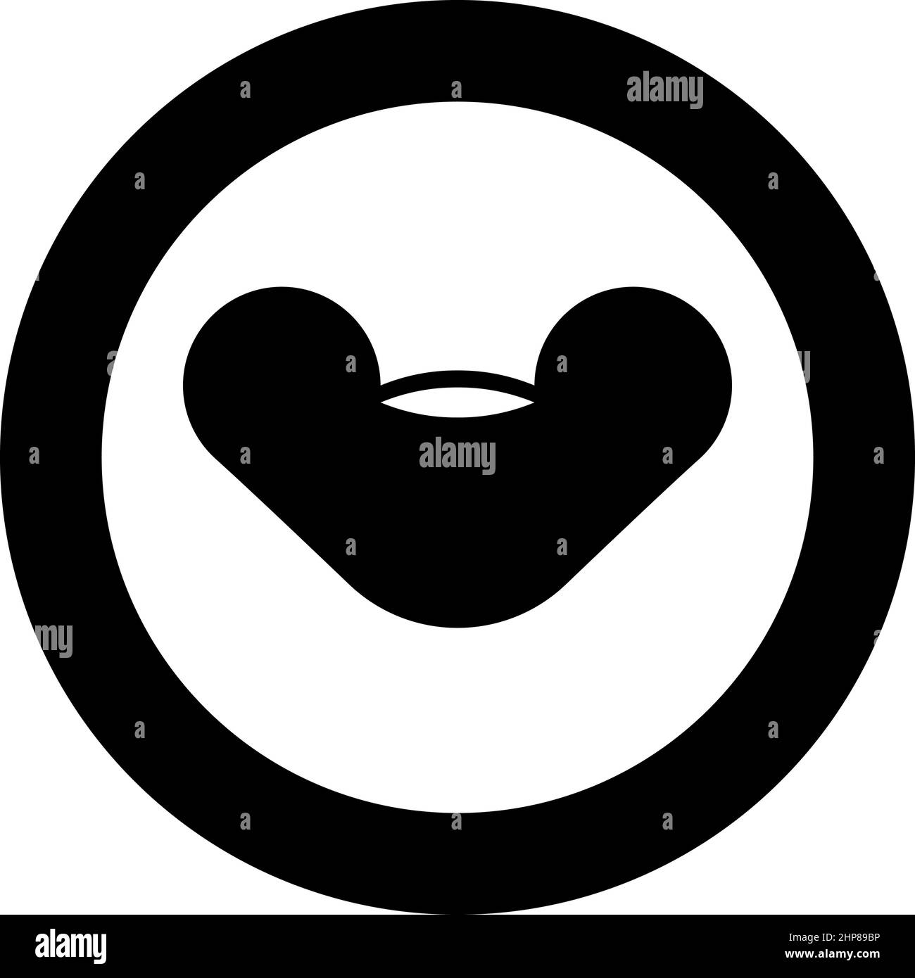 Female screw hand tightening Wing nuts butterfly icon in circle round ...