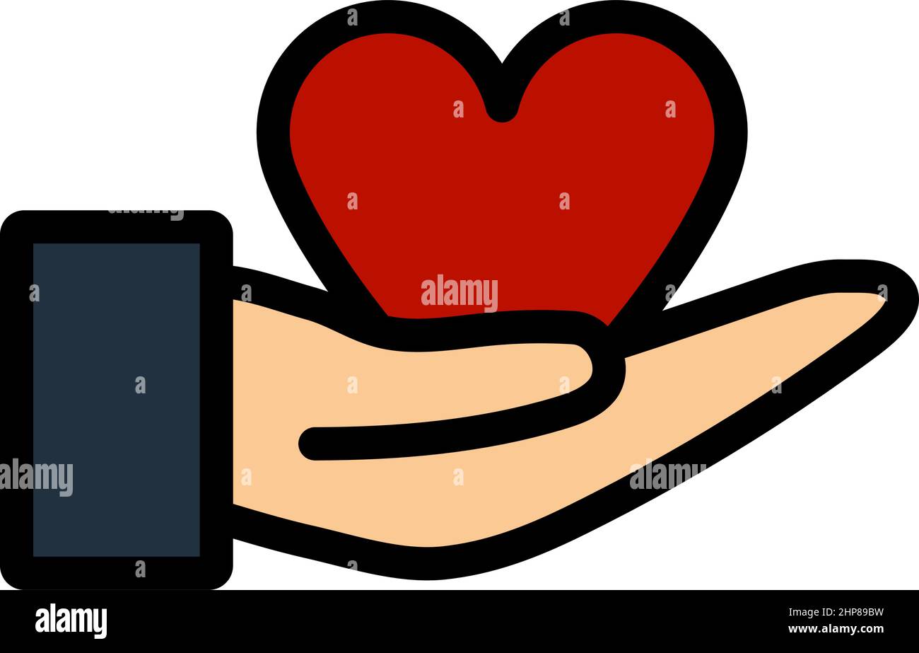 Hand Present Heart Ring Icon Stock Vector Image & Art - Alamy