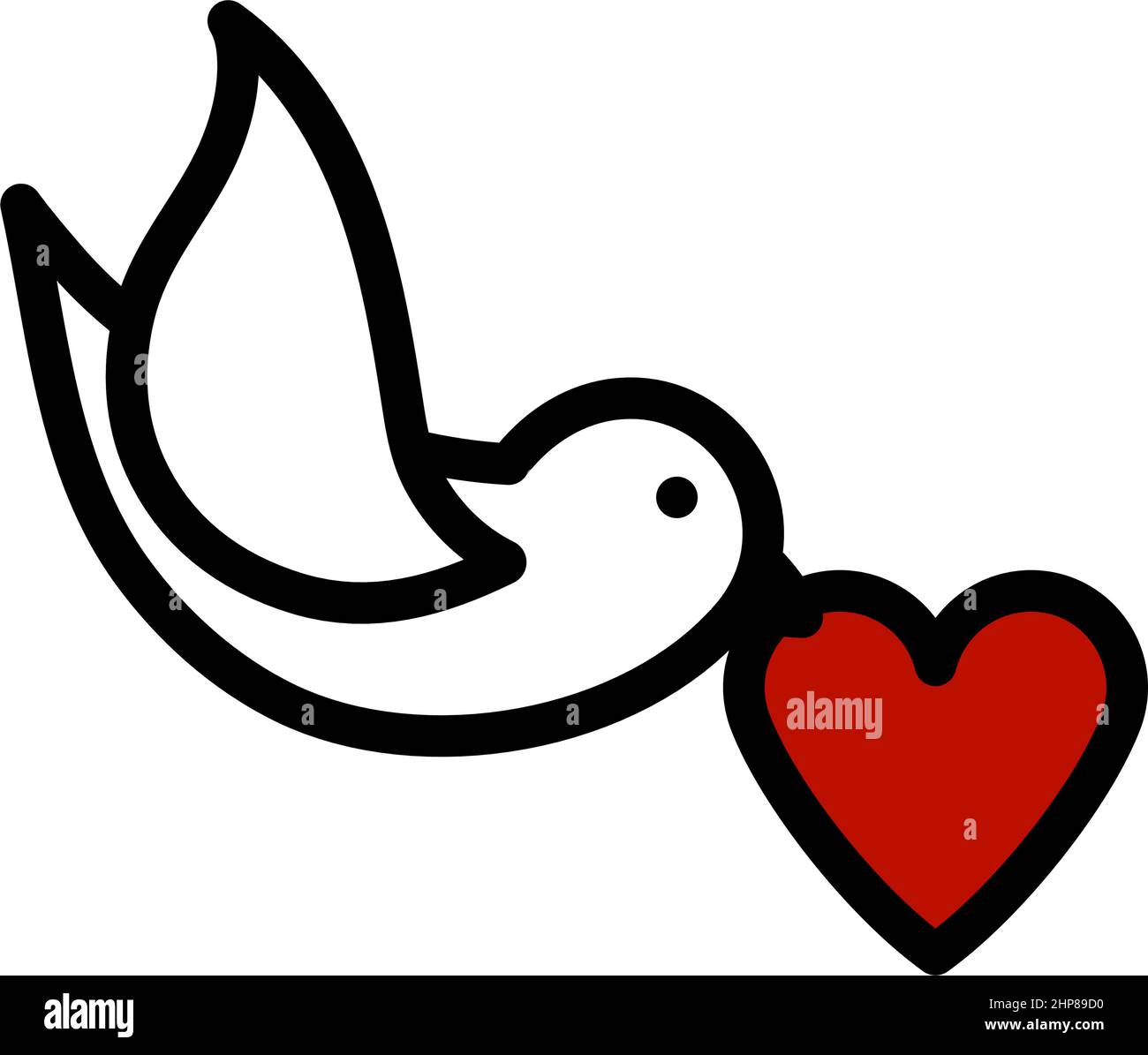 Peace dove outline line Stock Vector Images - Alamy