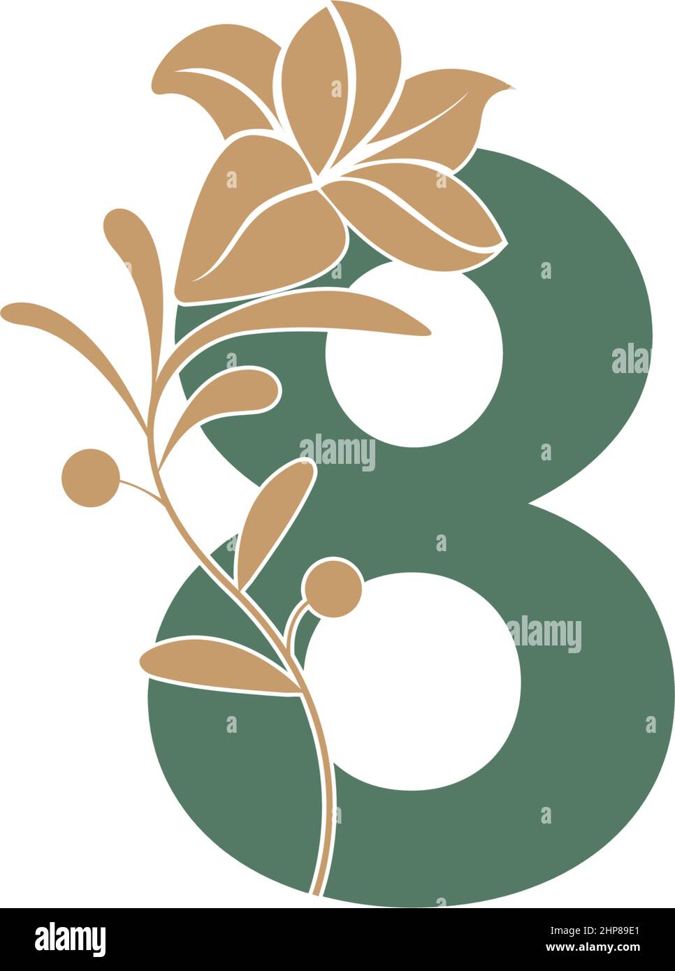 Vector flower number 8 Stock Vector Images - Alamy