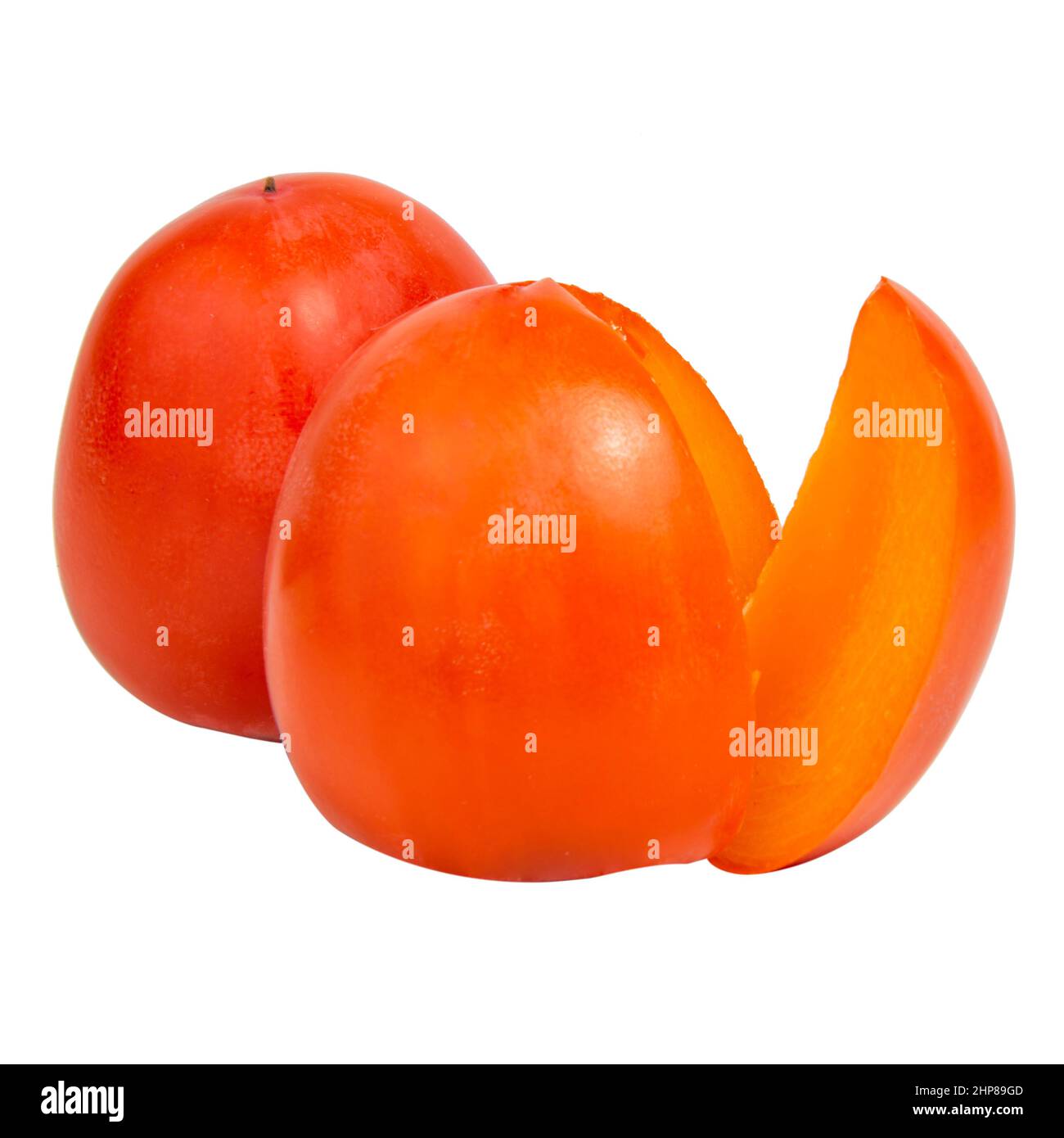 Sharon persimmon fruit tasty isolated on the white background Stock ...