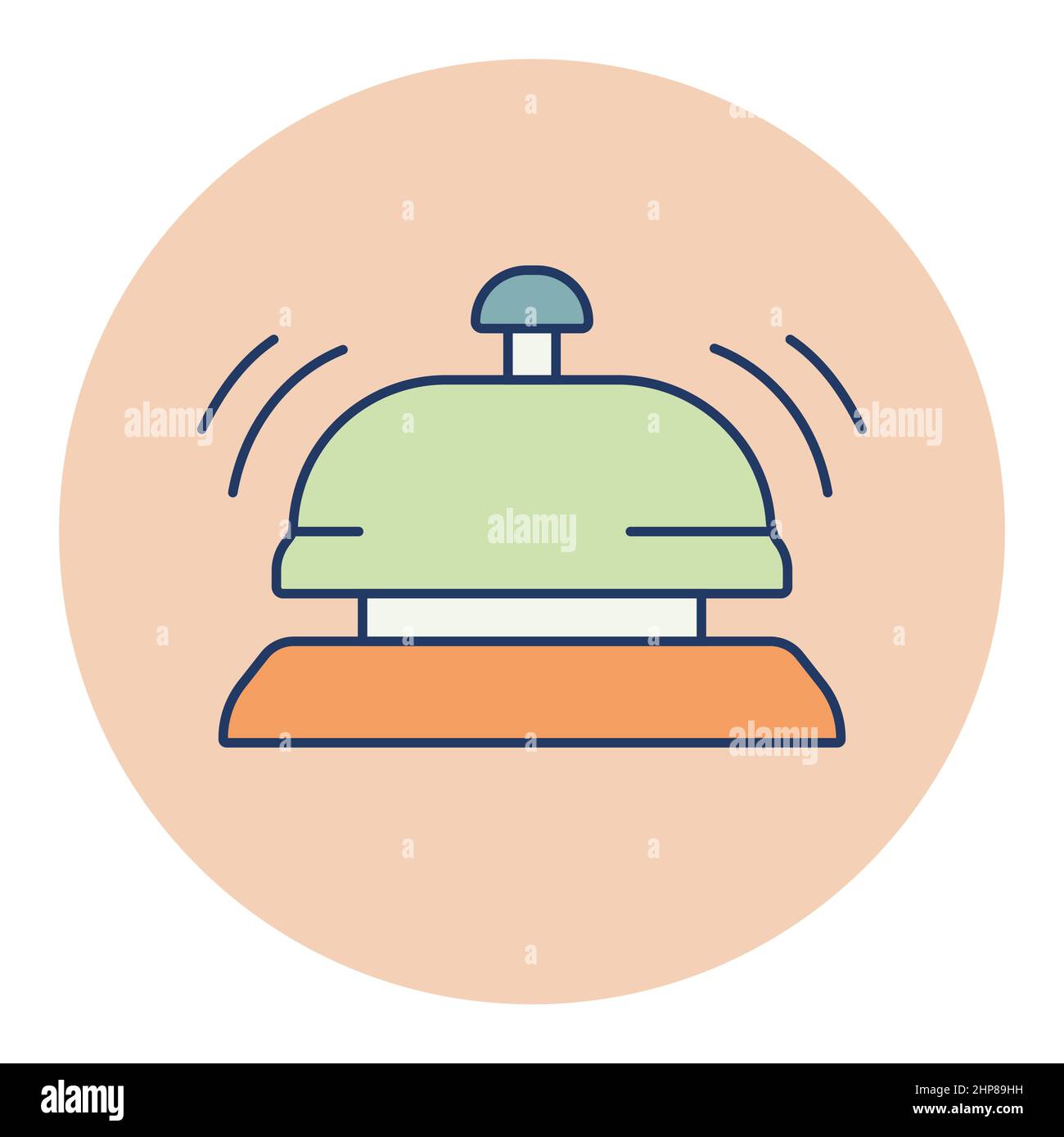 Counter bell, hotel, service vector icon Stock Vector Image & Art - Alamy