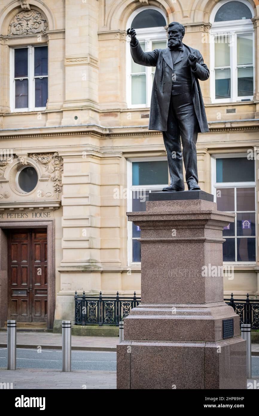 Statue of William Edward Forster, Outside The Broadway Shopping Centre ...