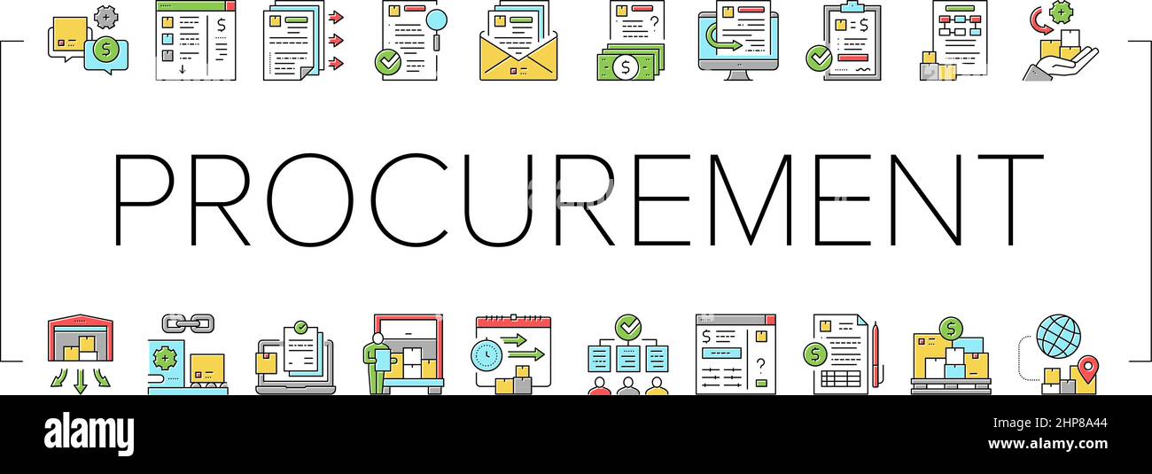 Procurement Process Collection Icons Set Vector Stock Vector Image & Art - Alamy