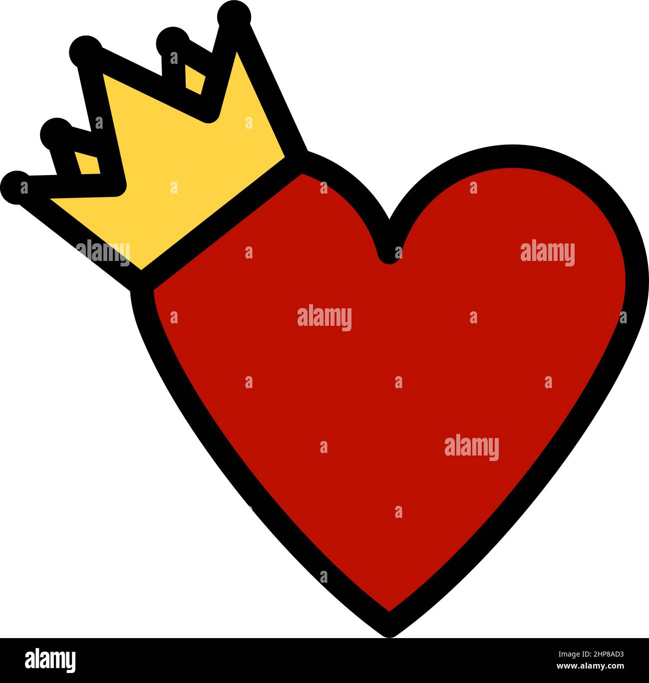 Valentine Heart Crown Icon Stock Vector Image & Art - Alamy