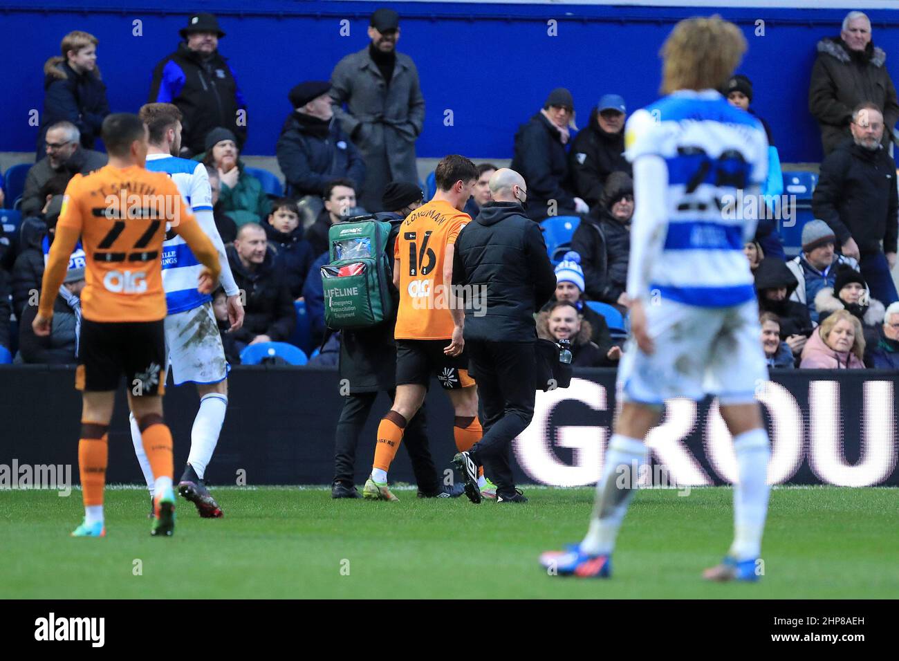 Ryan Longman #16 of Hull City leaves the field with an injury Stock ...