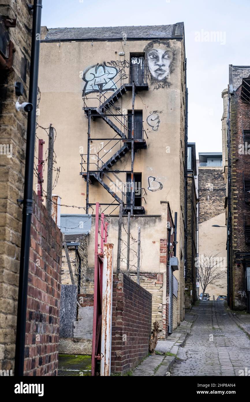 Abandoned building in Little Germany, Bradford, West Yorkshire Stock ...