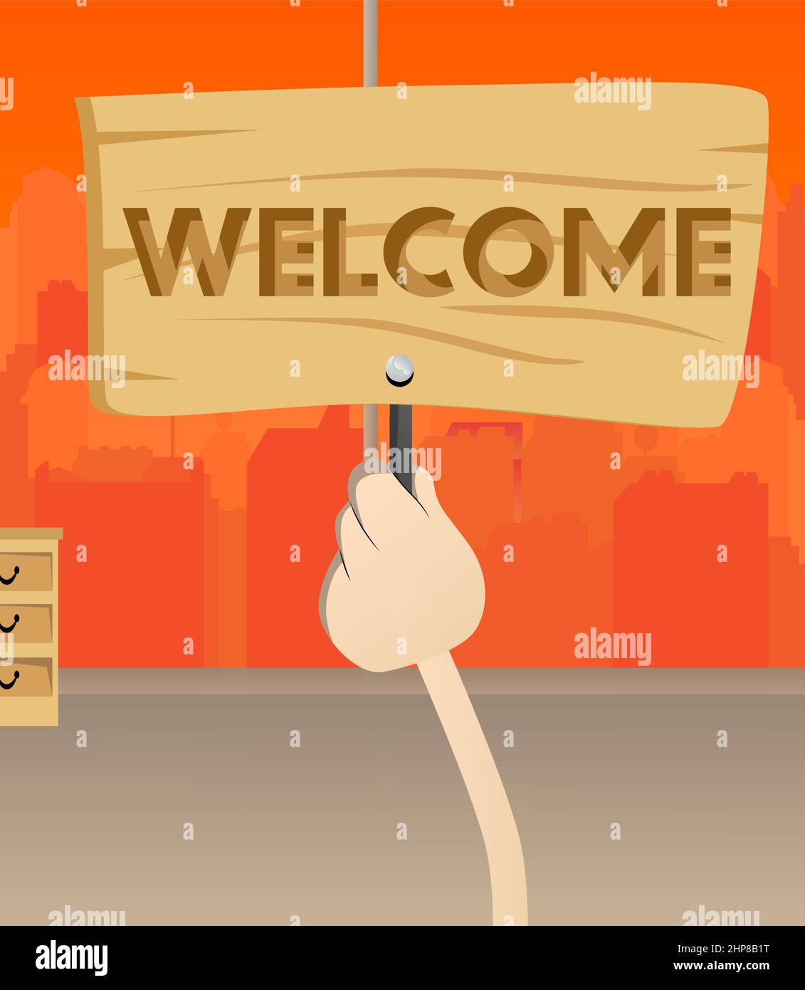 Welcome note home Stock Vector Images - Alamy