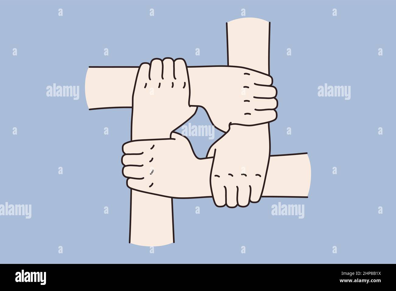 Teamwork unity Stock Vector Images - Alamy