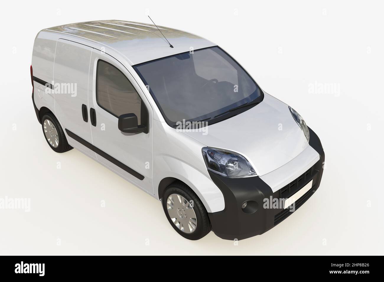 Panel Van Mockup 3D Rendering Stock Photo - Alamy