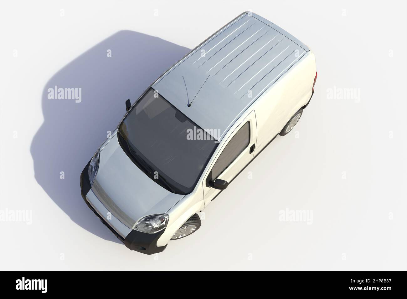 Panel Van Mockup 3D Rendering Stock Photo - Alamy