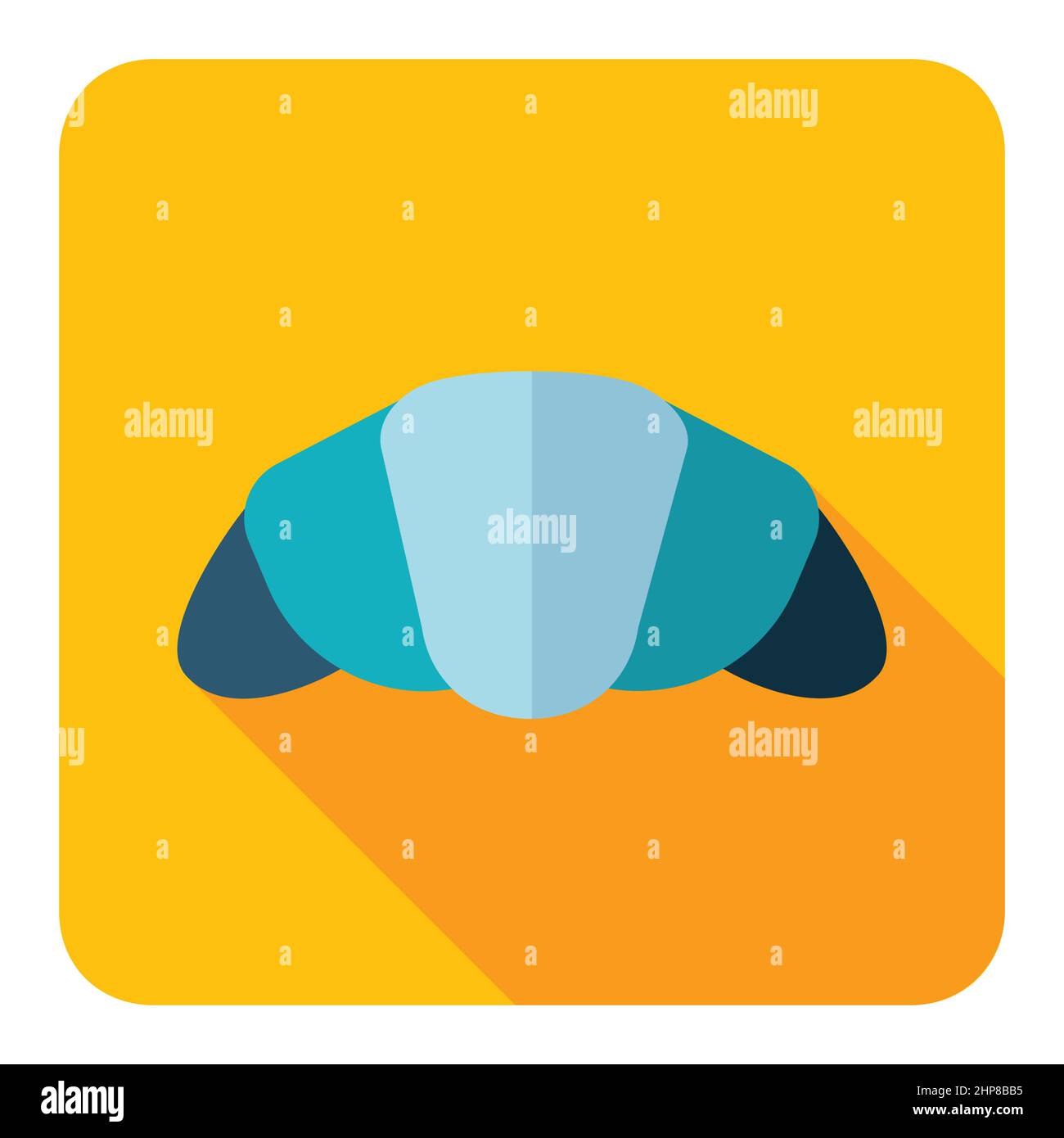 Flat croissant Cut Out Stock Images & Pictures - Alamy