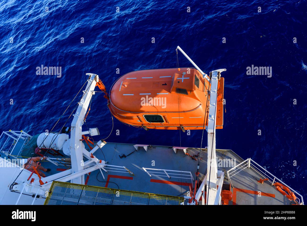 Enclosed lifeboat water hi-res stock photography and images - Alamy