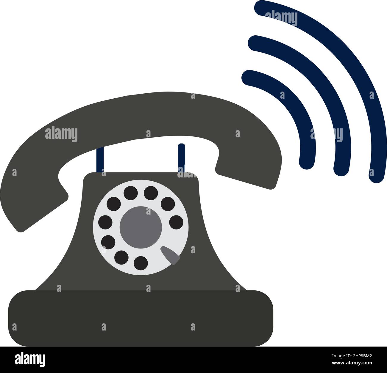 Old Telephone Icon Stock Vector Image & Art - Alamy