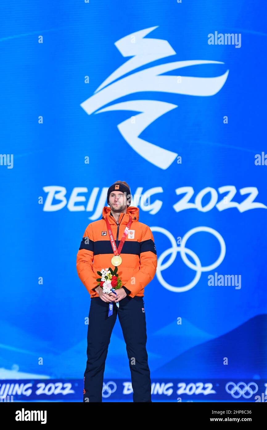 Beijing, China. 19th Feb, 2022. Gold medalist Thomas Krol of the ...
