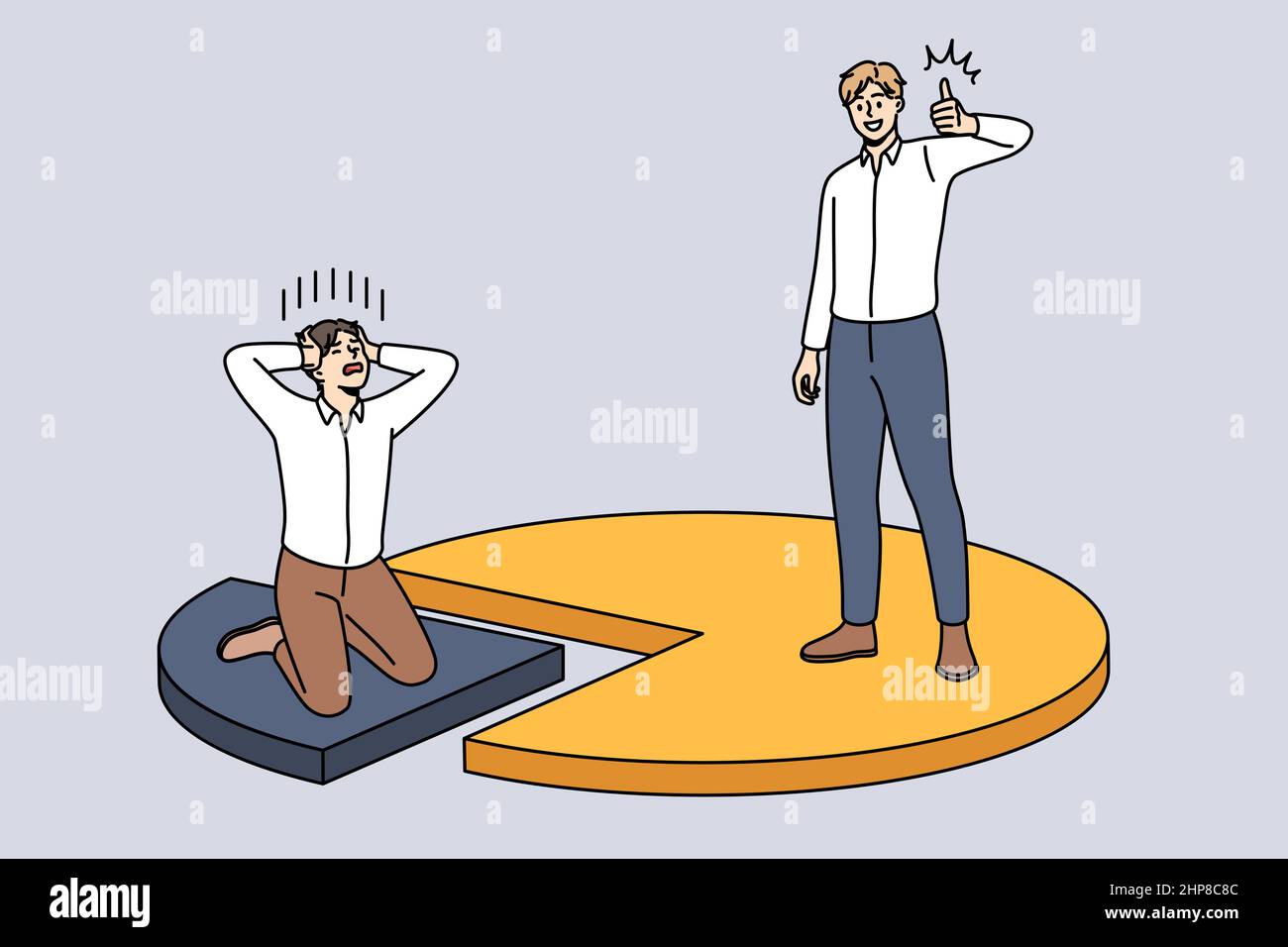 Wealth competition Stock Vector Images - Alamy