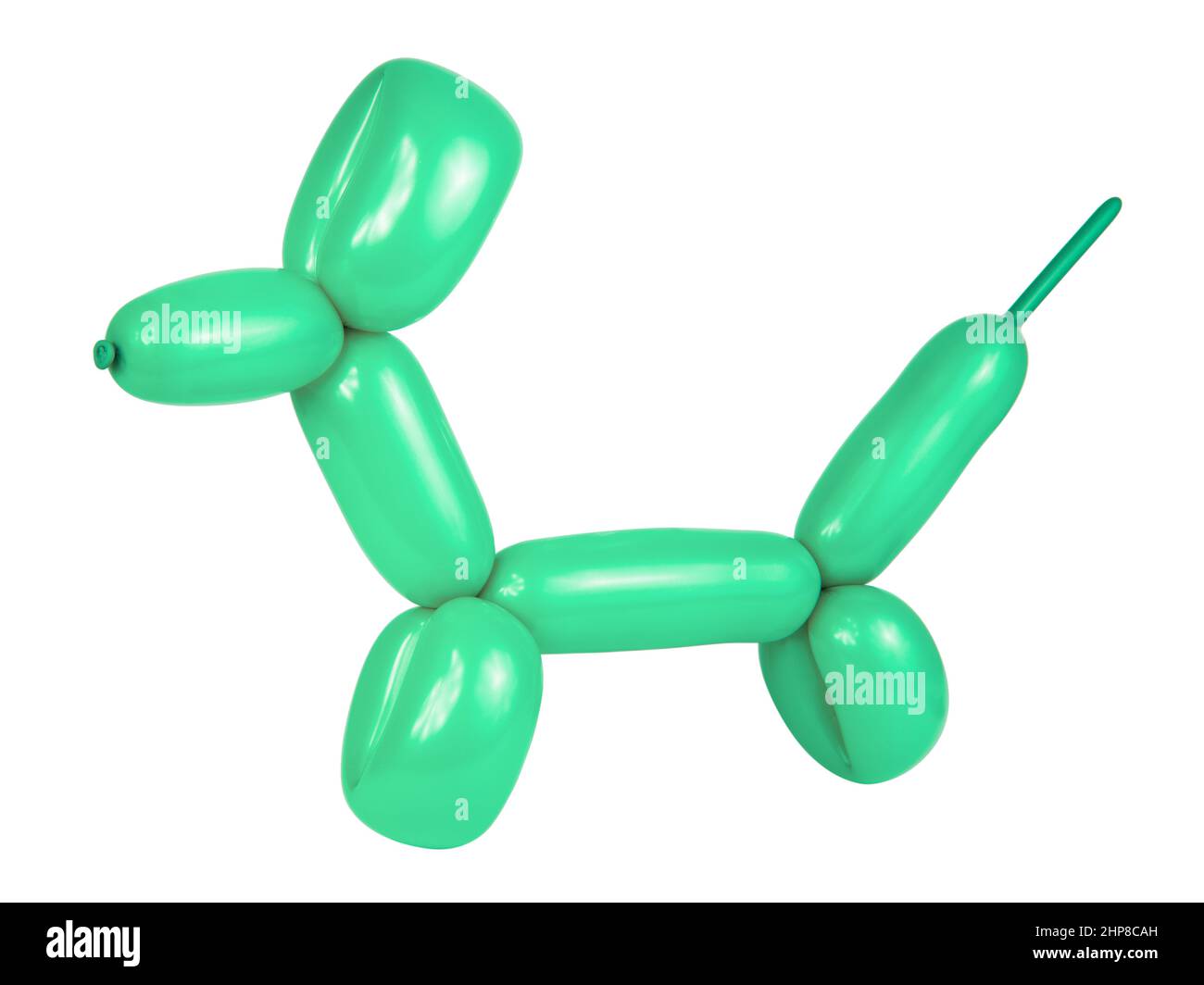 Party green balloon dog isolated on the white background Stock Photo ...