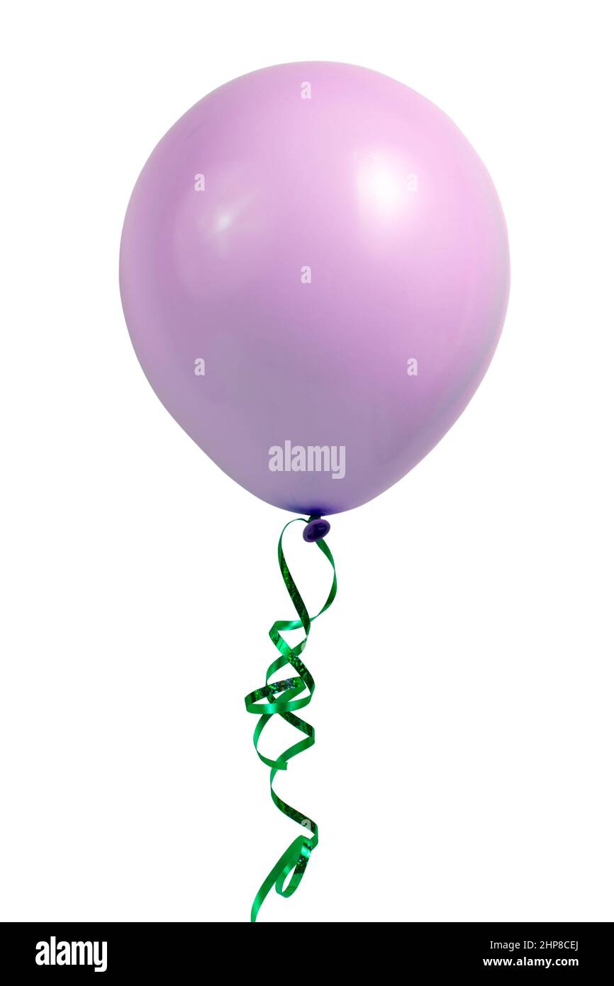 Violet bright rubber balloon isolated on the white background Stock ...