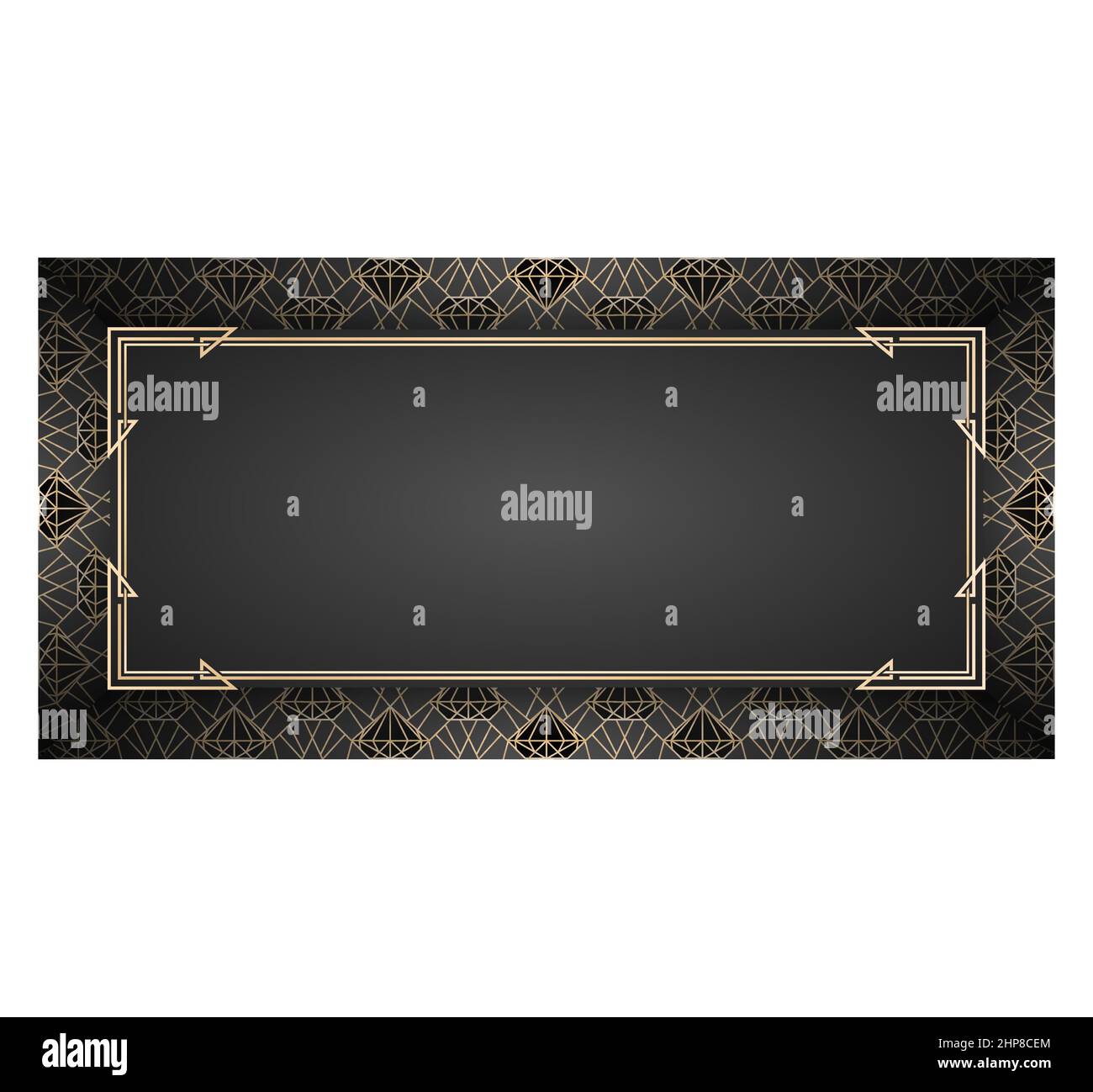 illustration of frame and border with seamless pattern diamond line ...