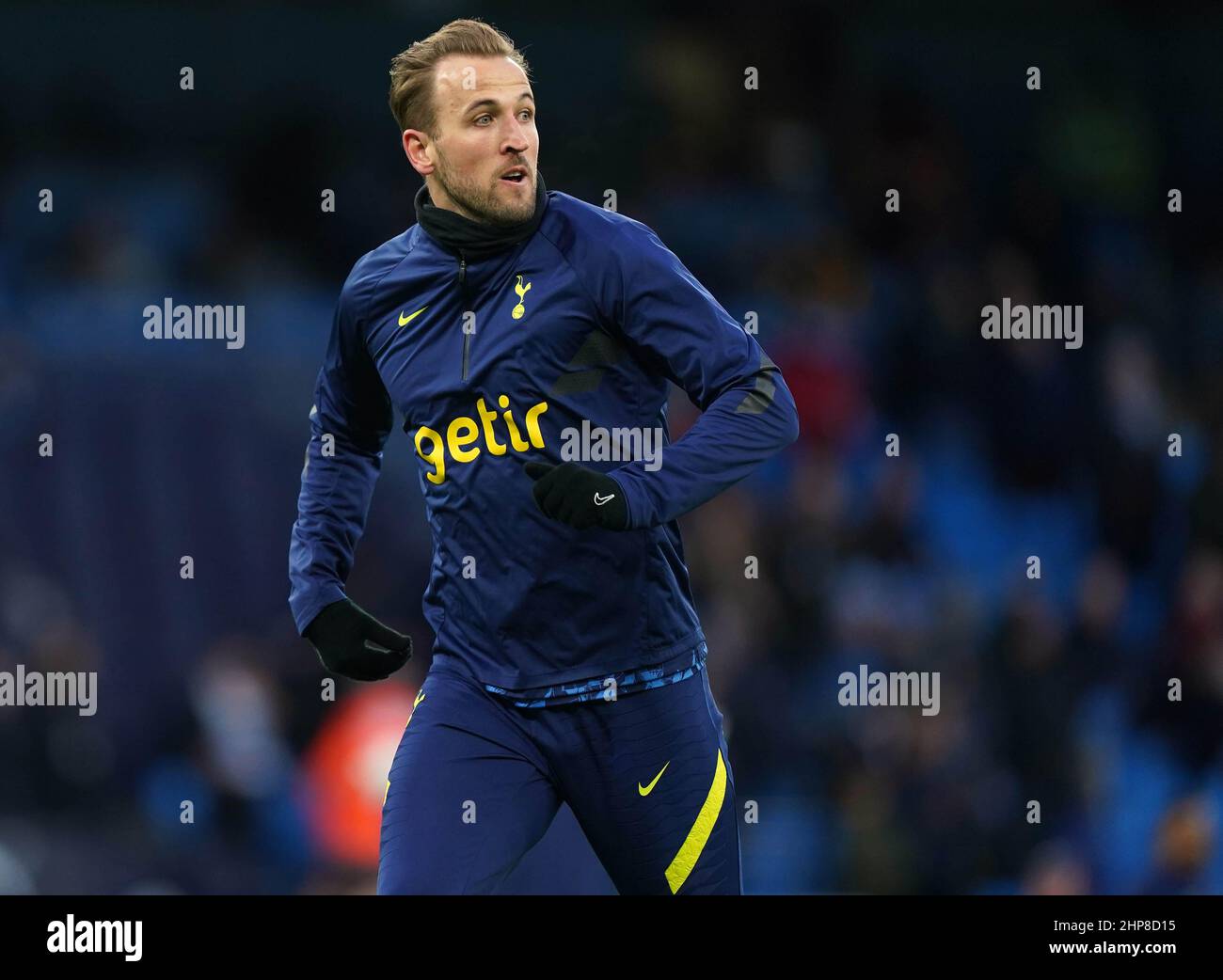 Tottenham Hotspur's Harry Kane during the warm up before the Premier ...