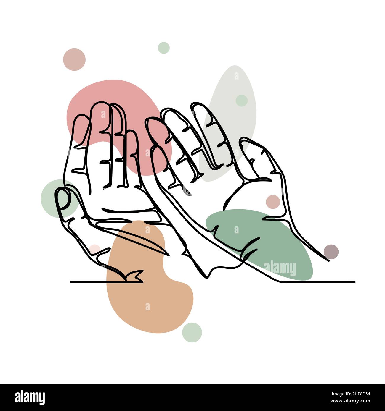 Vector abstract continuous one single simple line drawing icon of ...