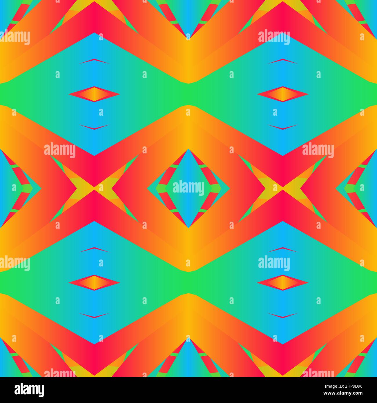 Geometric Tile Unusual Patchwork Seamless Pattern Vector Illustration