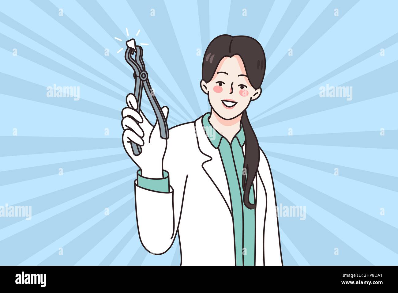 Woman dentist work patient Stock Vector Images - Alamy