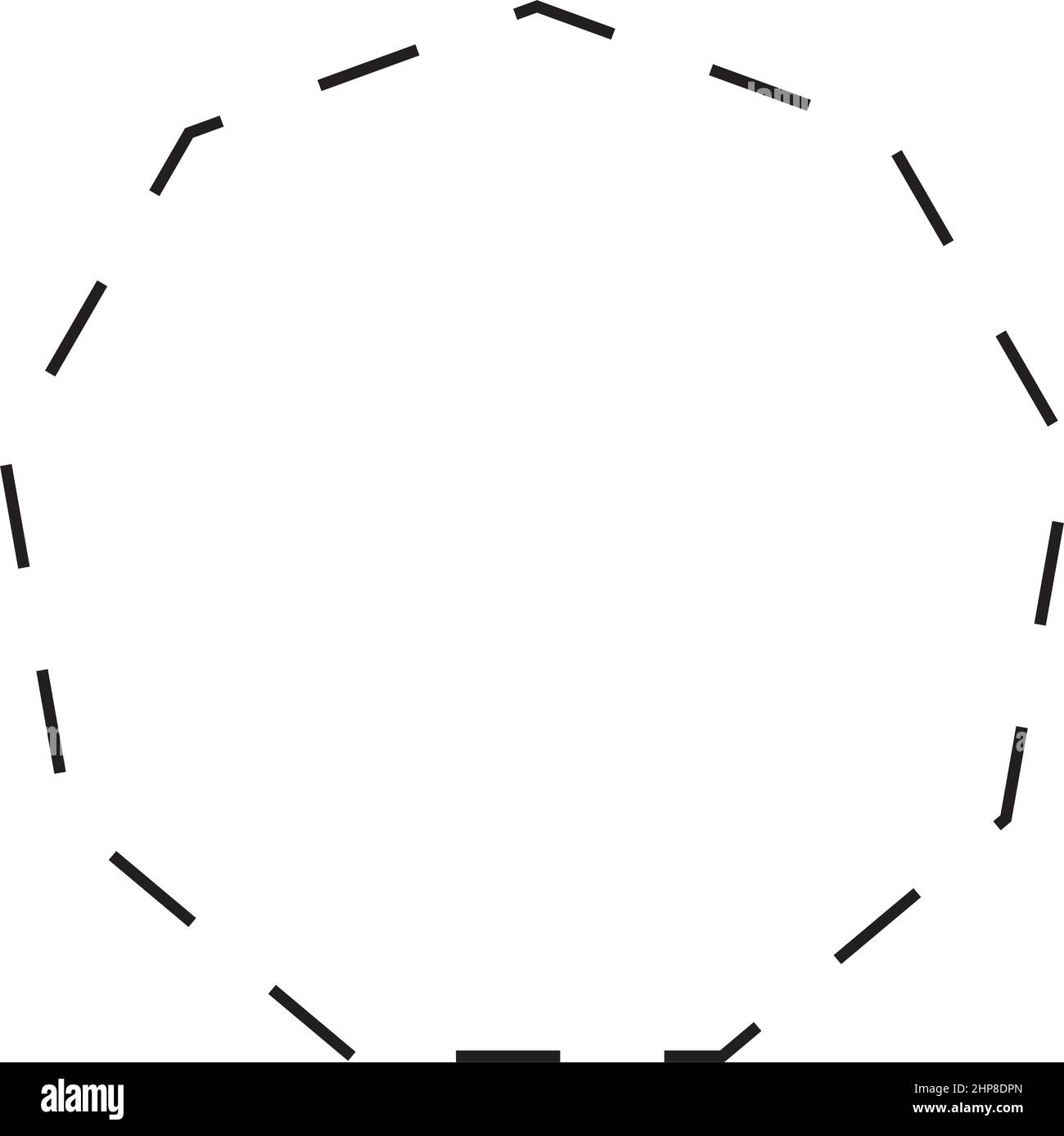 Nonagon symbol dashed shape vector icon for creative graphic design ui ...