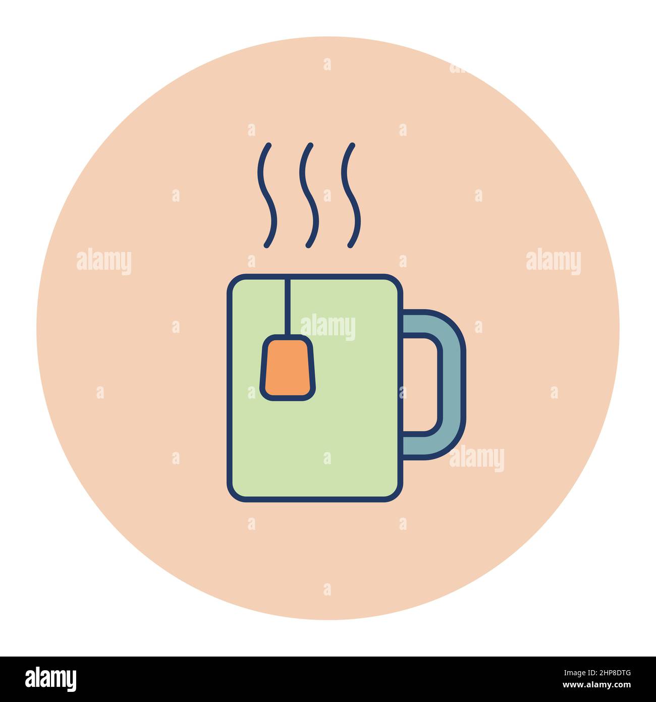 Tea Cup outline icon. Workspace sign Stock Vector Image & Art - Alamy