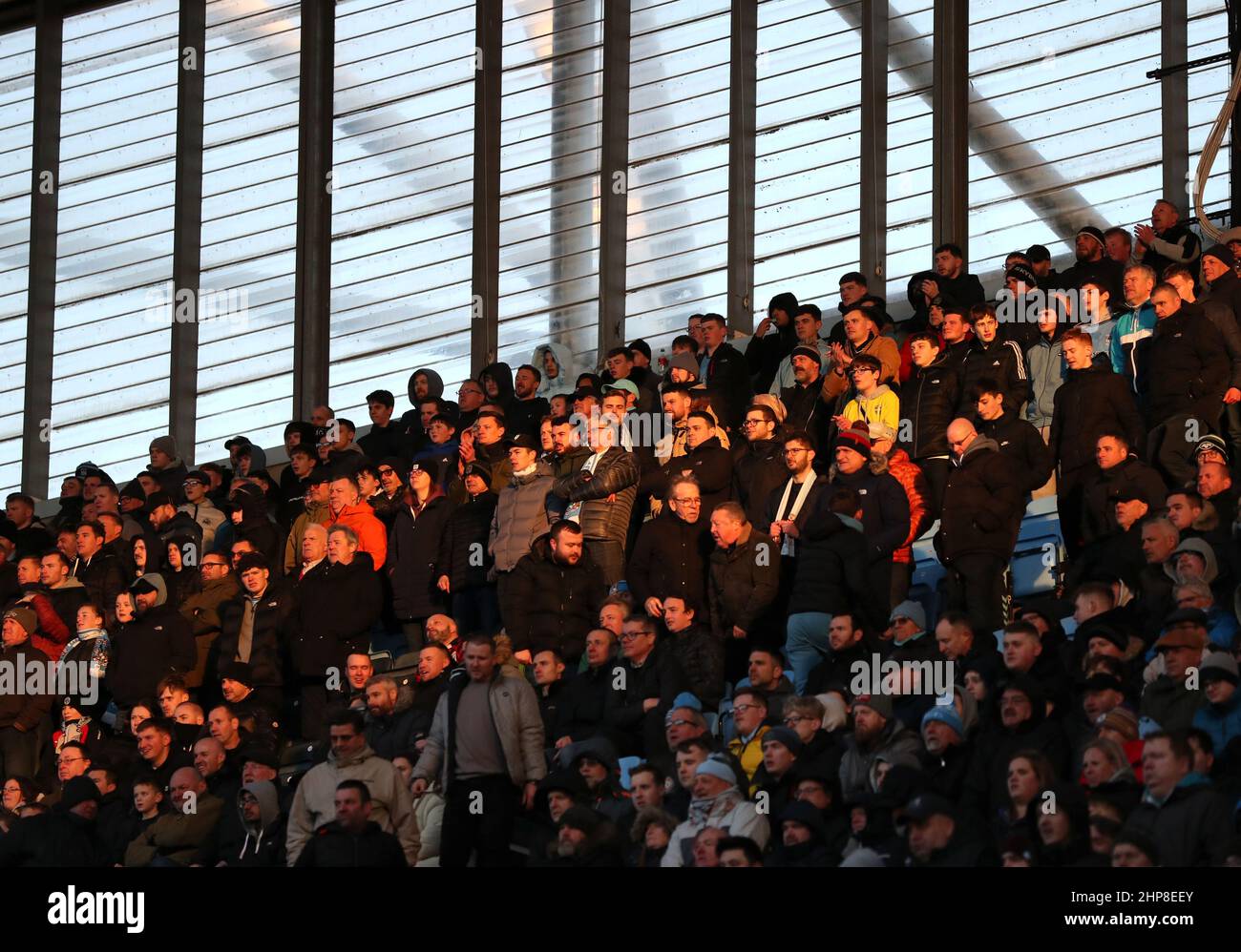 Coventry fans in the stands during the Sky Bet Championship match at ...