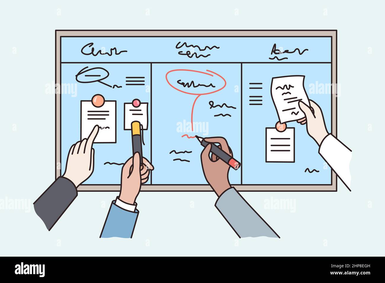 Scrum task board business Stock Vector Images - Alamy