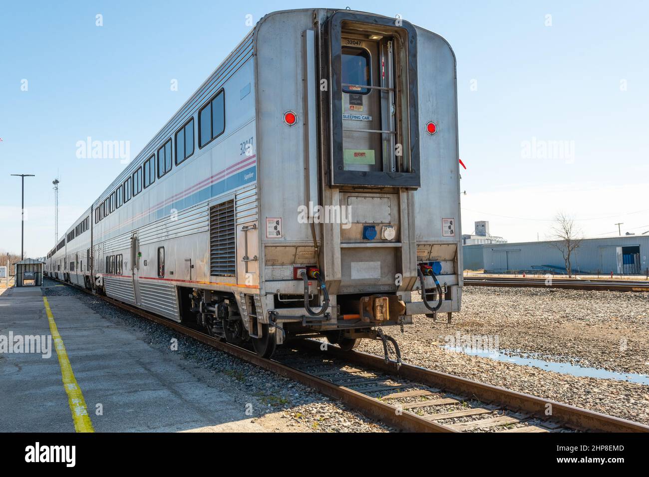 Taylor, Texas USA - American passenger train Amtrak Texas Eagle ...
