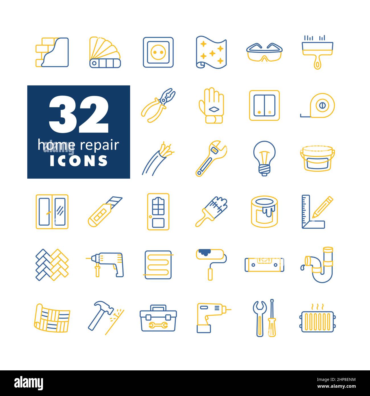 Set building construction home Stock Vector Images - Alamy