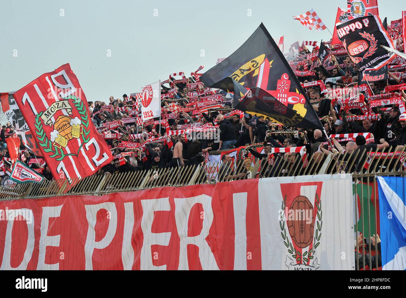 Stadio Brianteo, Monza (MB), Italy, February 19, 2022, Fans of Monza ...