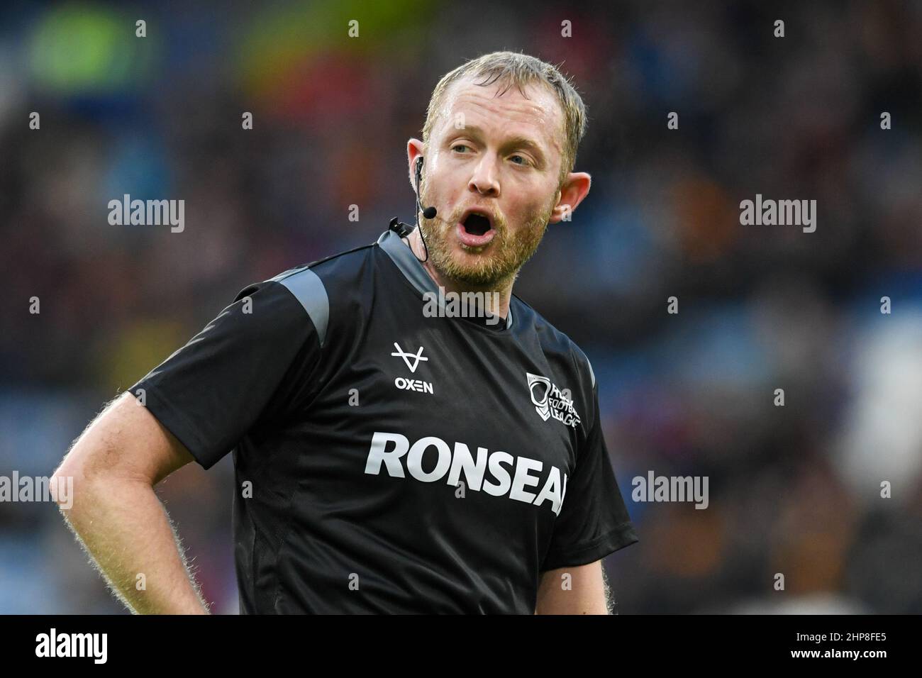 Referee Robert Hicks in action during the game Stock Photo - Alamy
