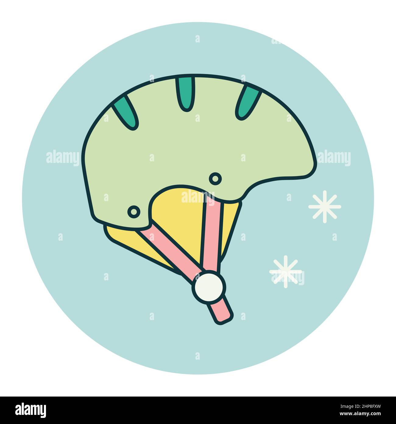 Ski helmet icon outline Cut Out Stock Images & Pictures - Alamy