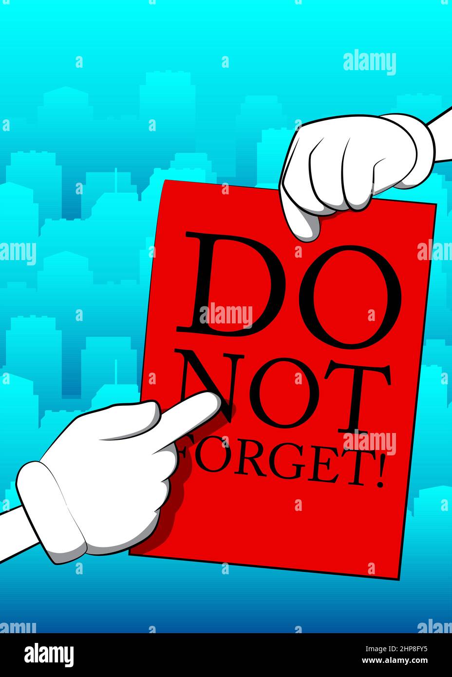 Hand holding note card Stock Vector Images - Alamy