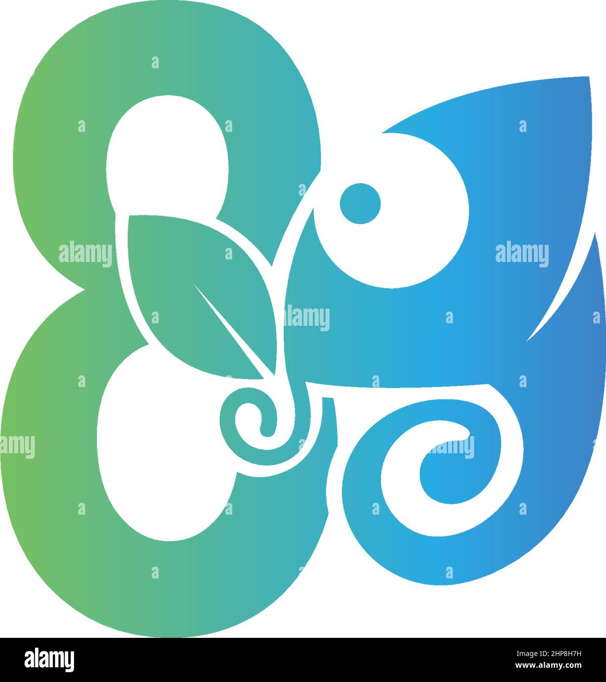 Number 8 icon with chameleon logo design template Stock Vector Image ...