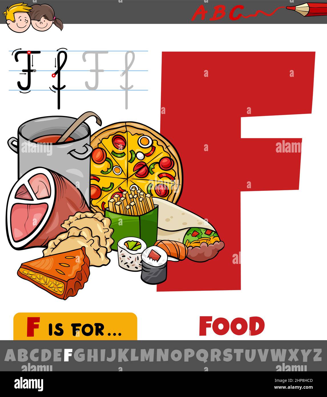 Food word hi-res stock photography and images - Alamy