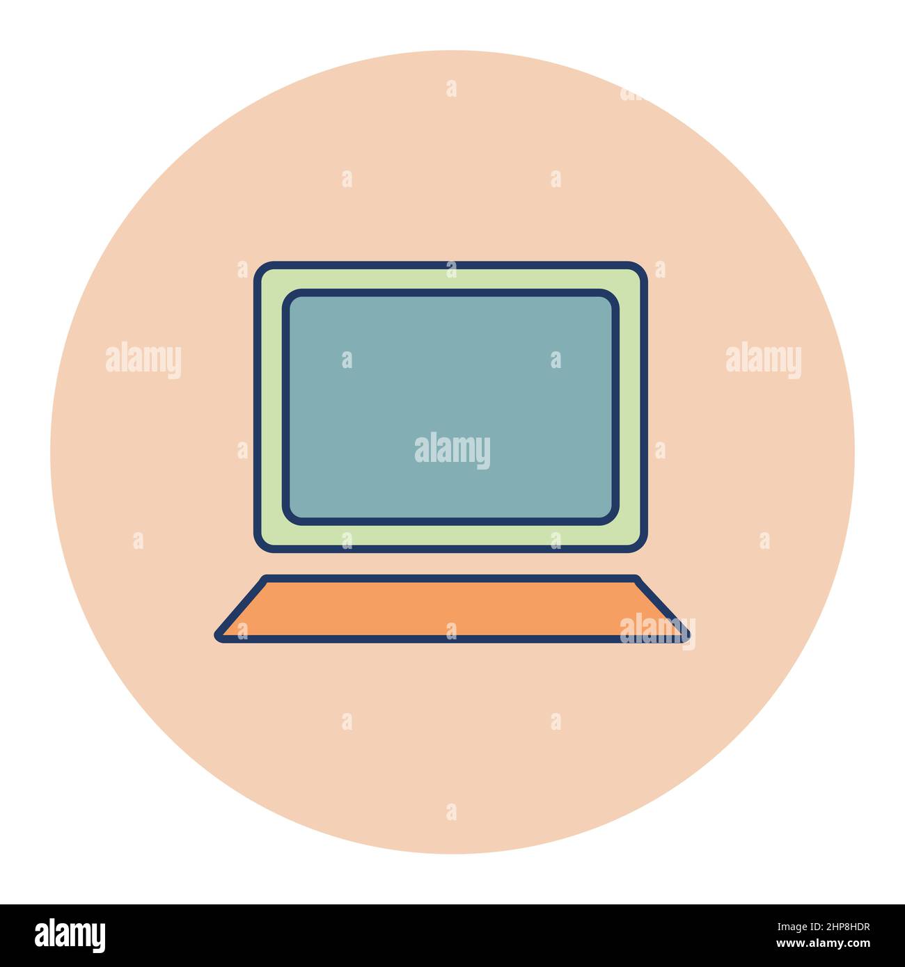 Laptop outline icon. Workspace sign Stock Vector Image & Art - Alamy