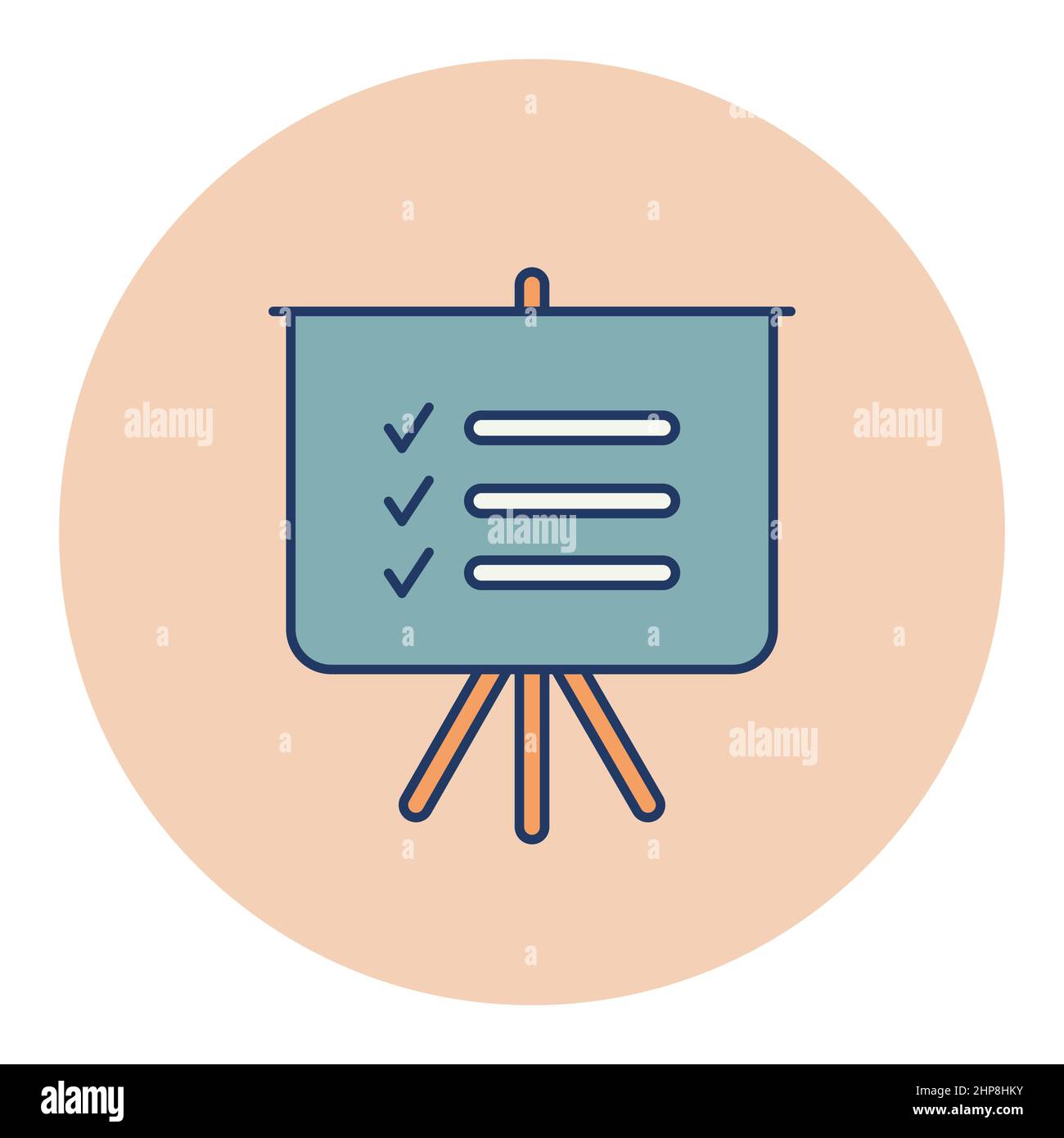 Statistics in training board icon. Planning sign Stock Vector Image ...