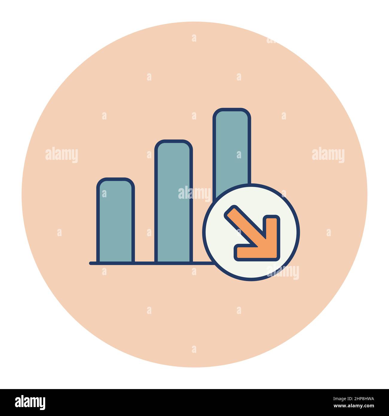 Decrease outline icon. Office sign Stock Vector Image & Art - Alamy