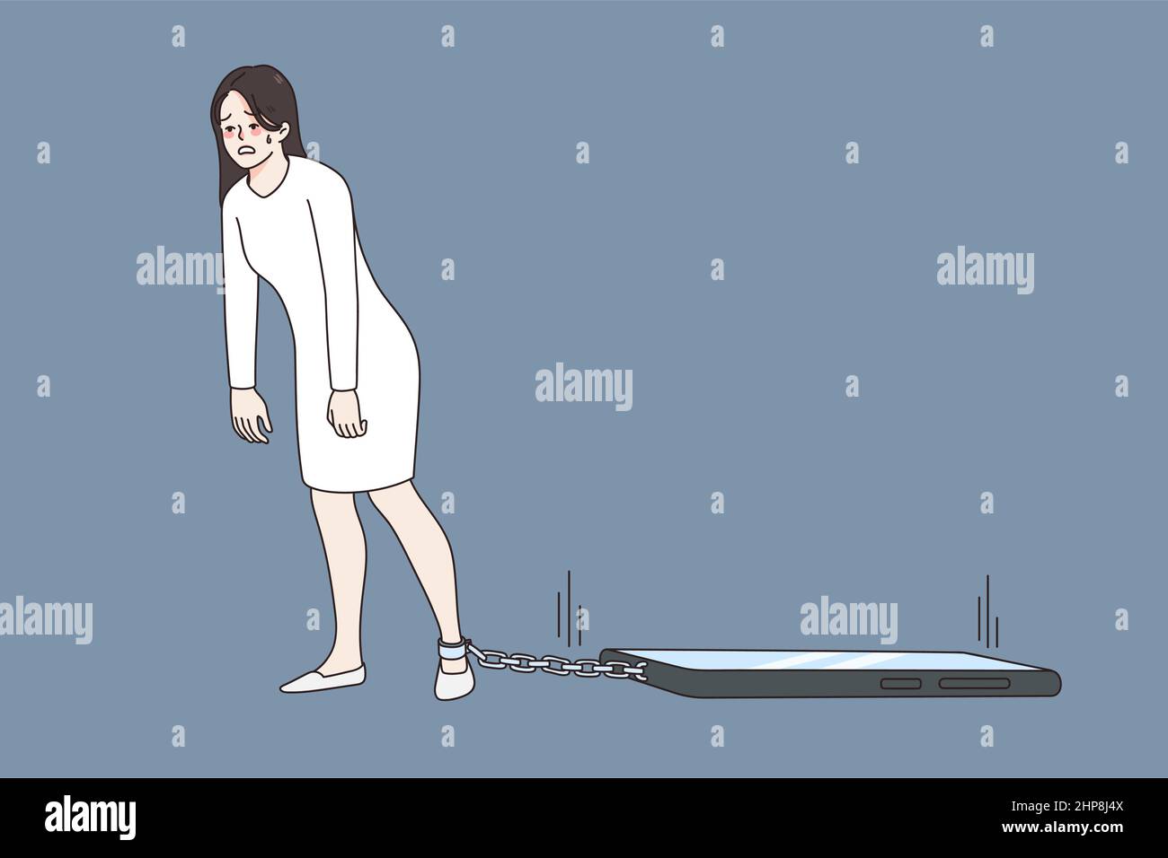 Upset person phone Stock Vector Images - Alamy