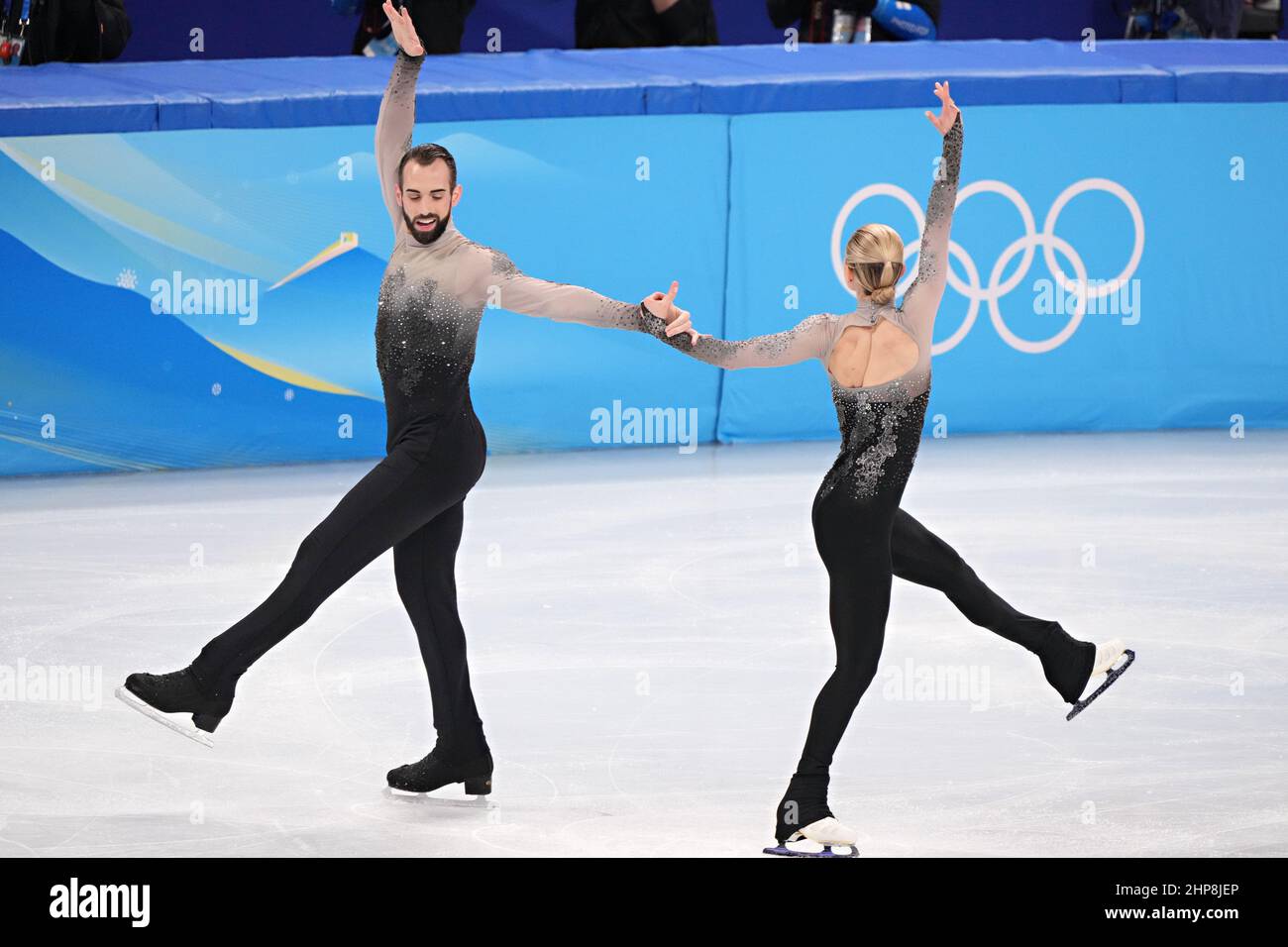 Beijing, China. 19th Feb, 2022. Ashley Cain-Gribble and Timothy Leduc ...