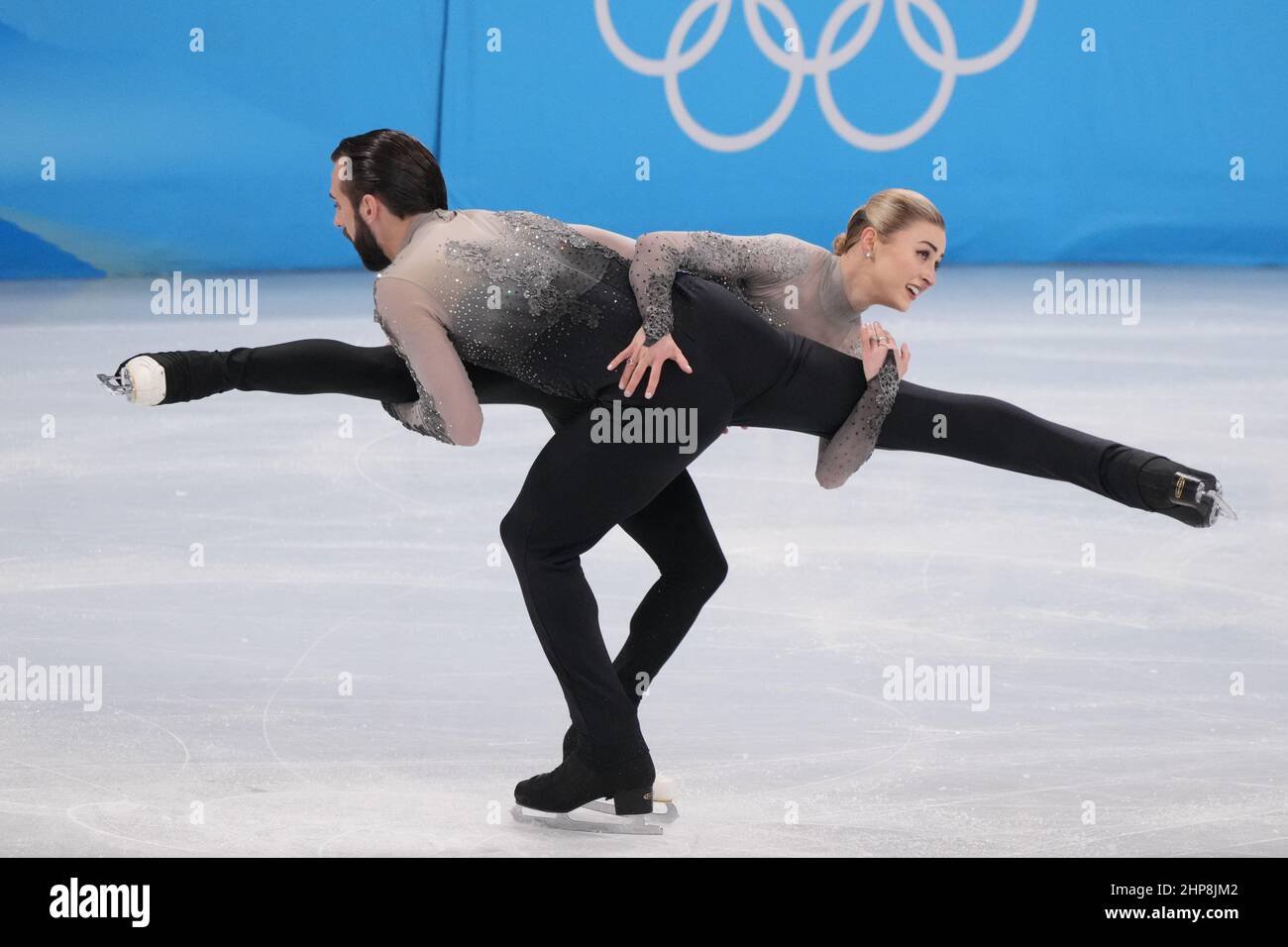 Beijing, China. 19th Feb, 2022. Ashley Cain-Gribble and Timothy Leduc ...