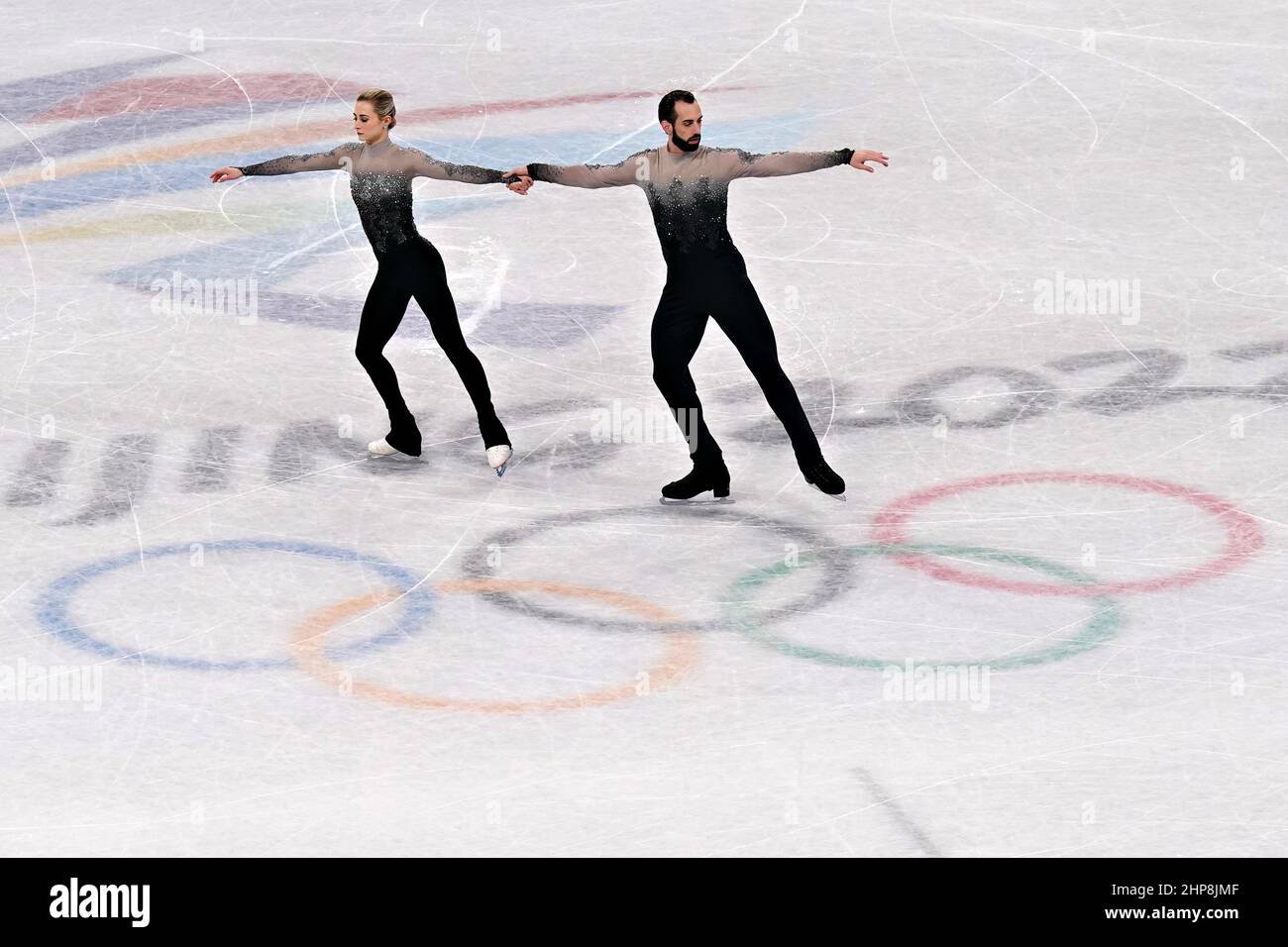 Beijing, China. 19th Feb, 2022. Ashley Cain-Gribble and Timothy Leduc ...