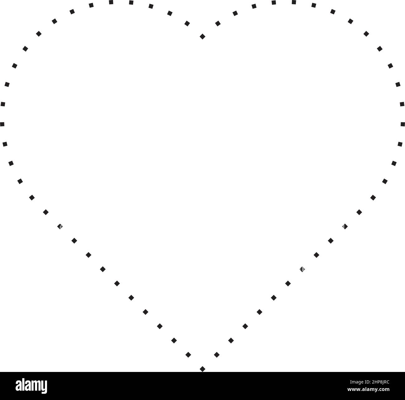 Heart Shape Dotted Symbol Icon Vector For Creative Graphic Design Ui Element In A Pictogram