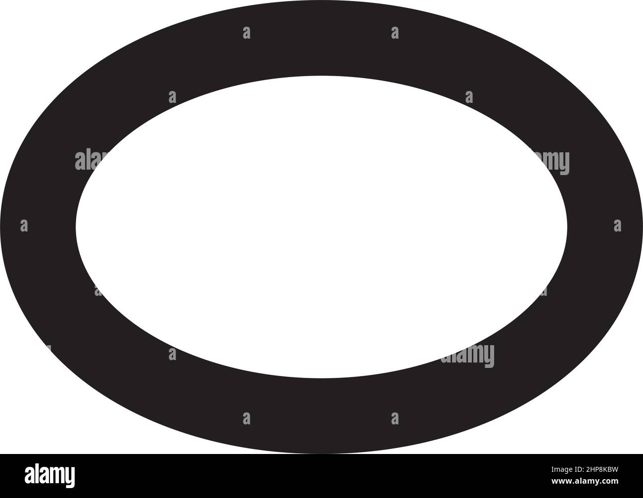 Ellipse symbol shape vector icon for creative graphic design ui element ...