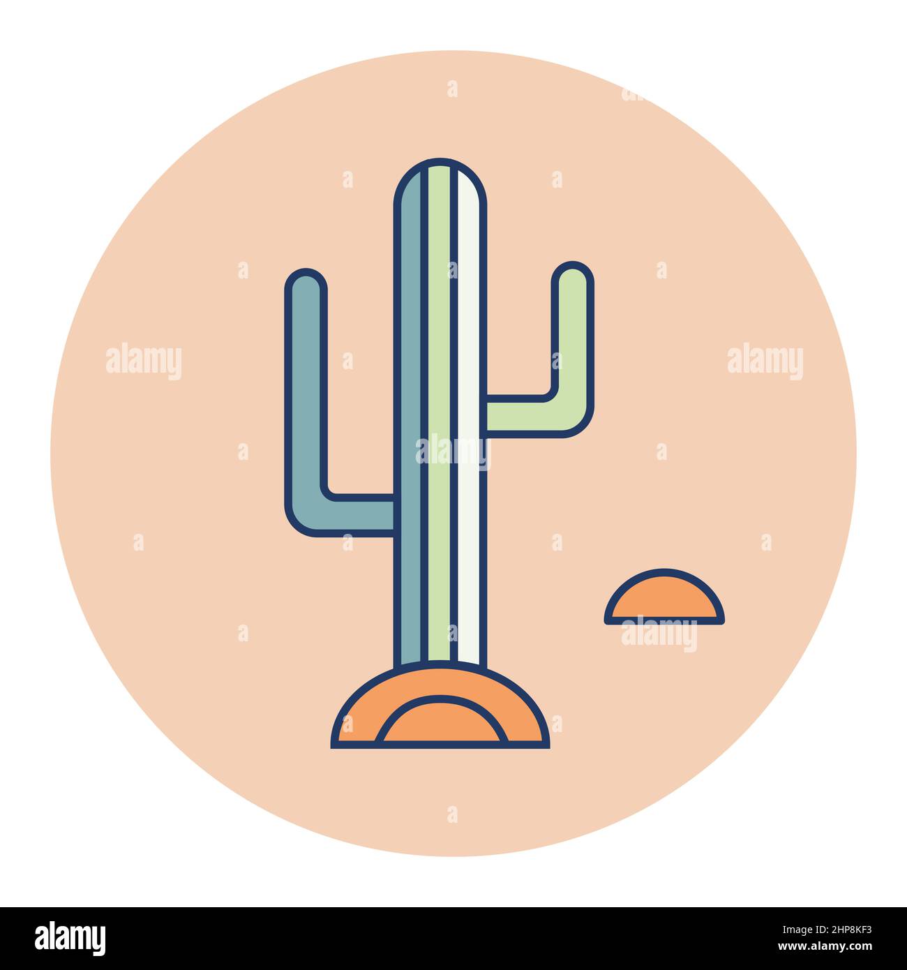 Desert cactus vector icon. Nature sign Stock Vector Image & Art - Alamy