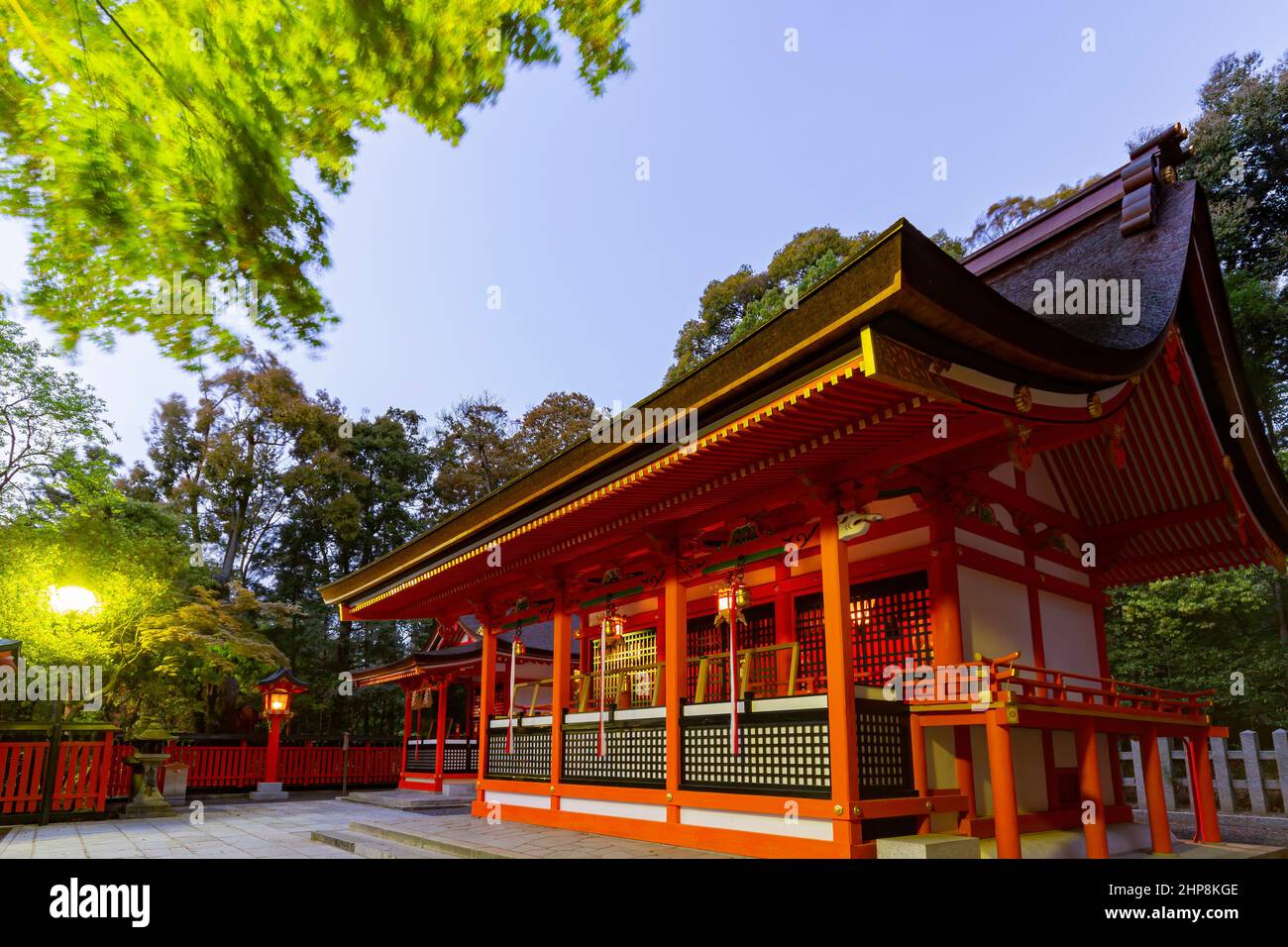 Twilight view of the Okumiya of Fushimi Inari-taisha at Kyoto, Japan Stock Photo - Alamy